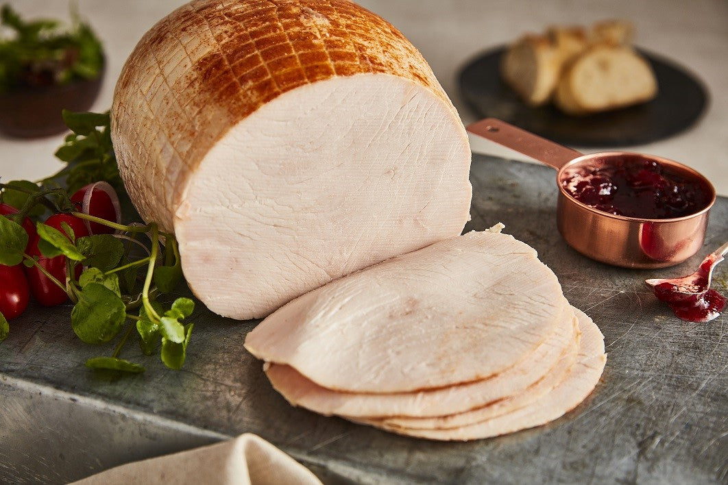 FESTIVE - 1/2 COOKED TURKEY CROWN - SLICED (1kg) – Foodfayre